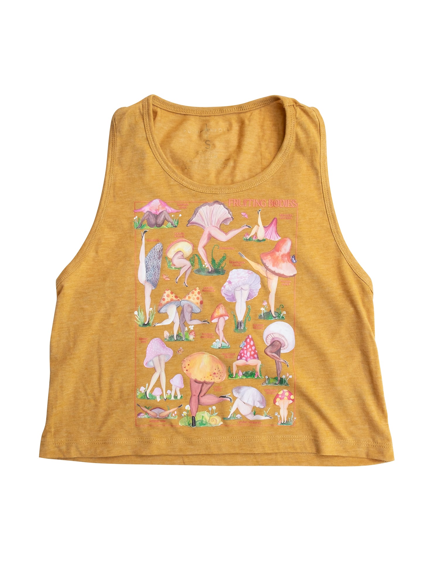 Fruiting Bodies Mushrooms Cropped Tank – Push and Pole