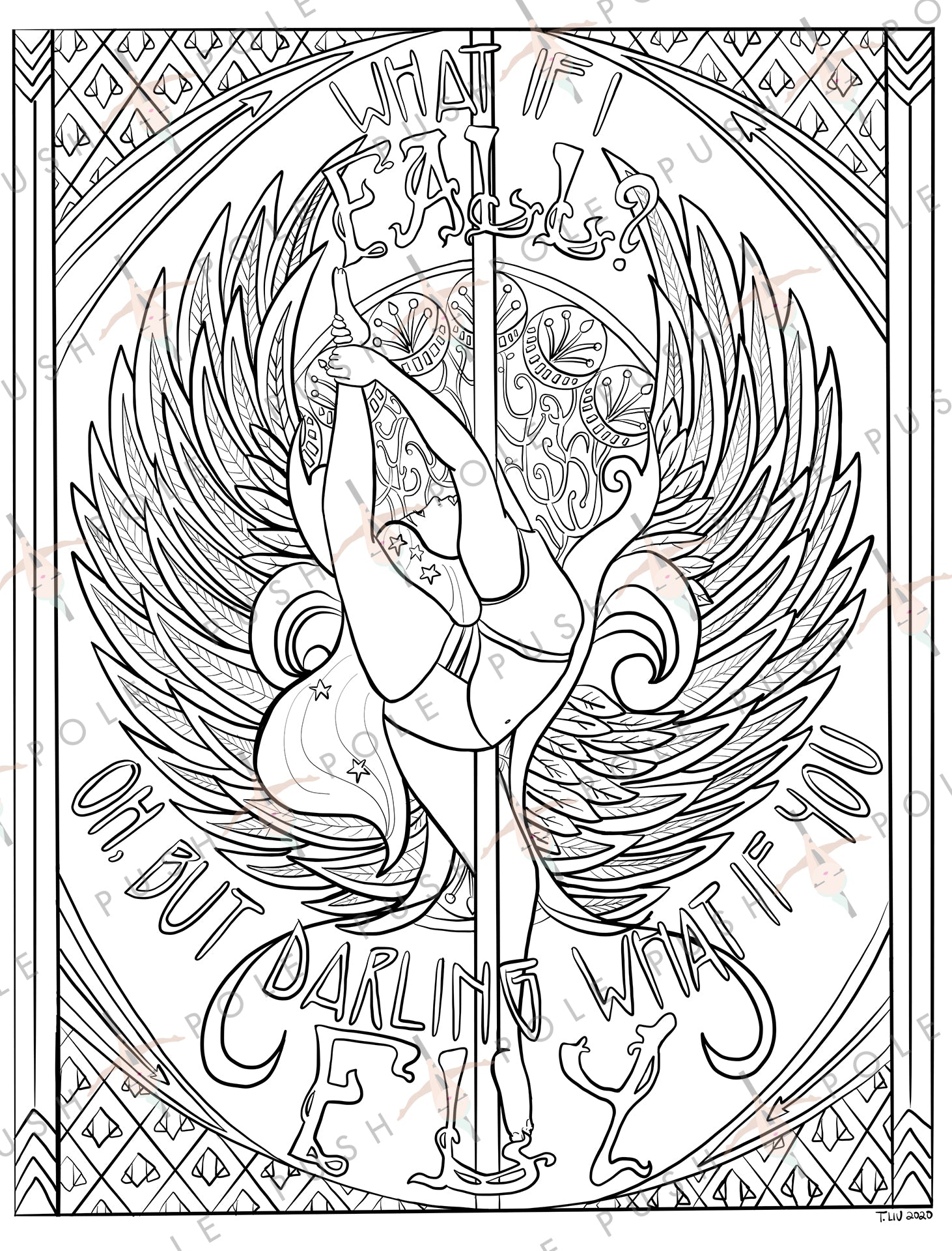 fly angel coloring pages