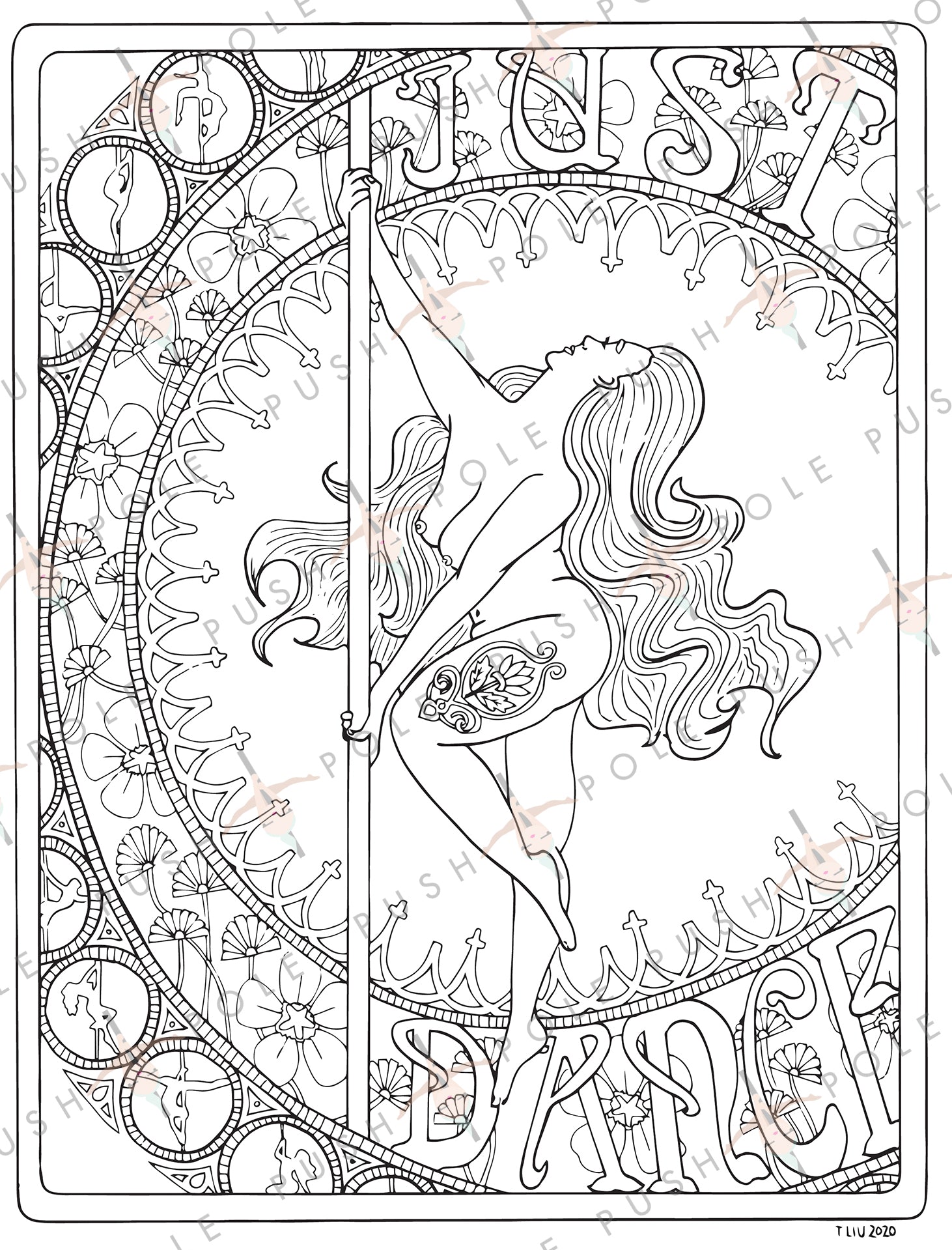 dancing coloring pages