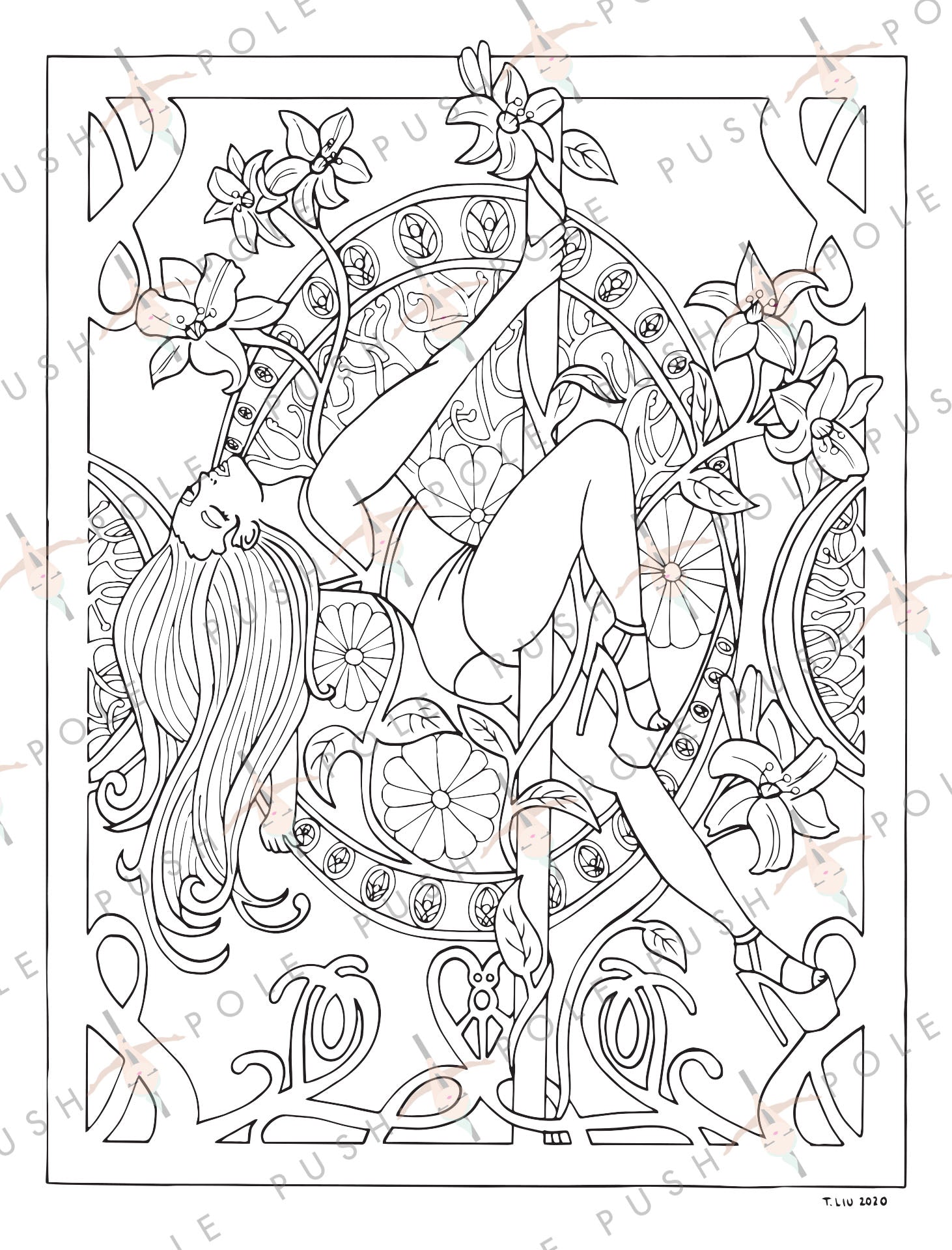 art deco coloring pages for adults