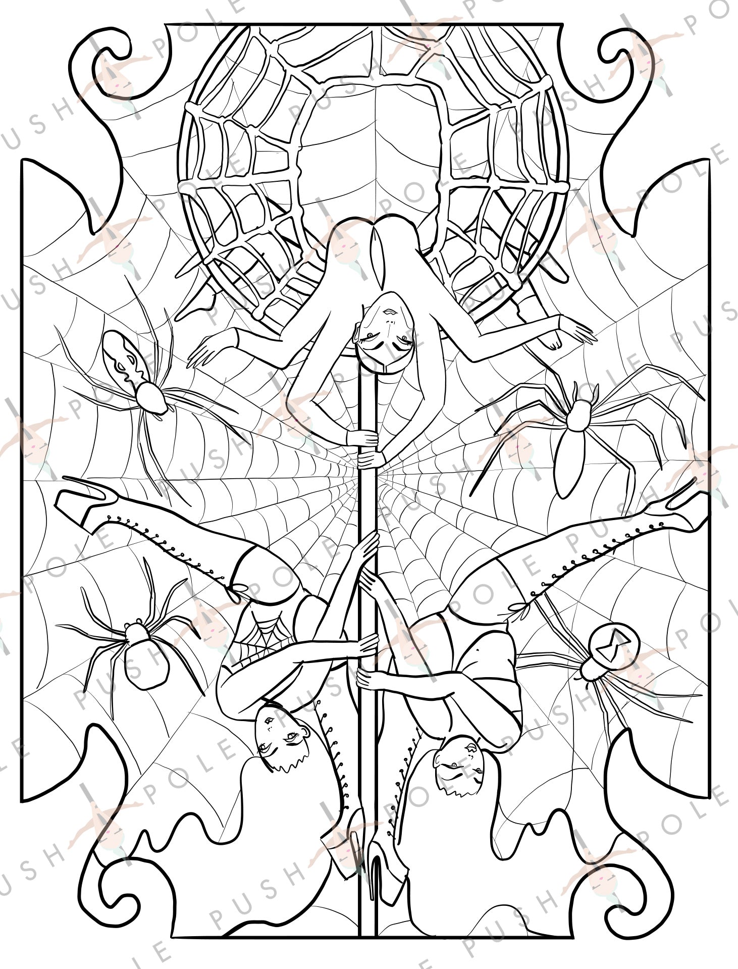 coloring pages of spider